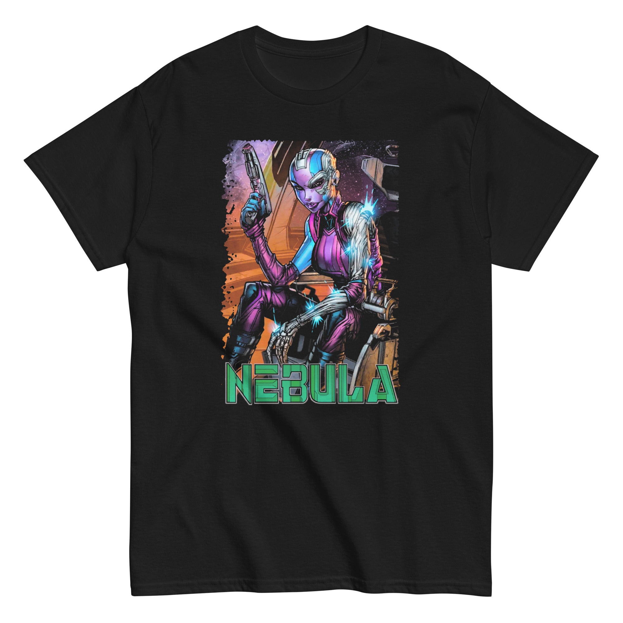 Nebula Animated Mens T-Shirt Black – Vintage Style T Shirts
